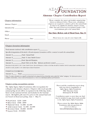 Fillable Online alphasigmaalpha Alumnae Chapter Contribution Report ...