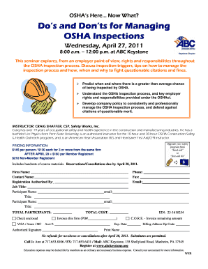 Fillable Online OSHAs Here Now What Dos and Donts for Managing OSHA Fax ...