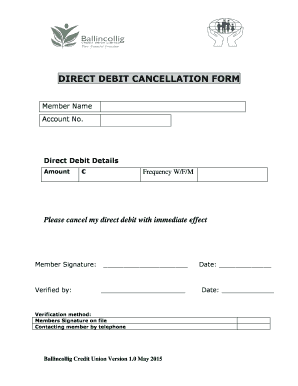 Union Cancellation Form - Fill Online, Printable, Fillable, Blank ...