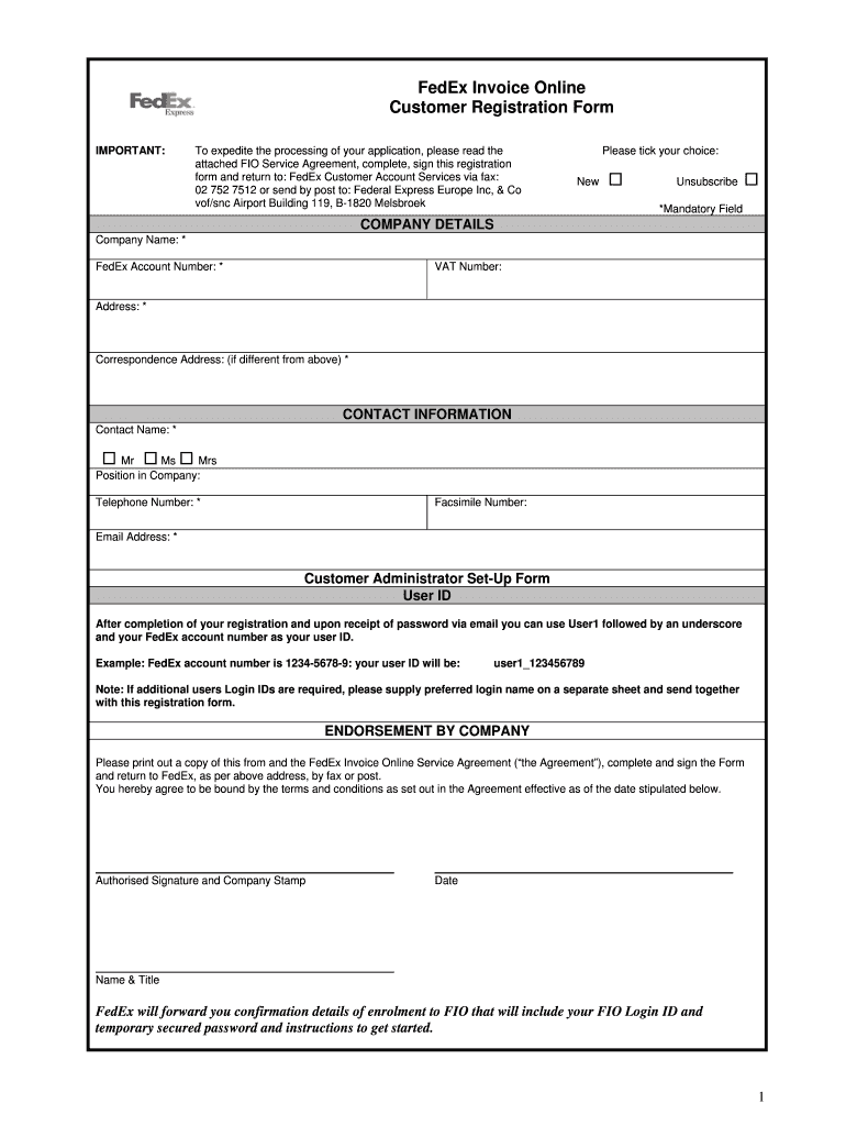 Fillable Online FedEx Billing Online View and pay FedEx Invoices Online - FedEx ... Fax Email ...