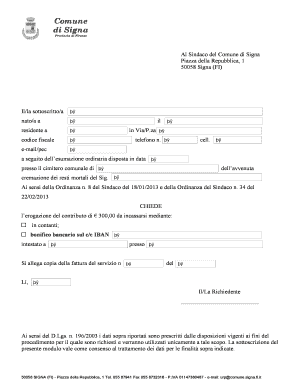 Fillable Online comune signa fi Modulistica Signa Fax Email Print ...
