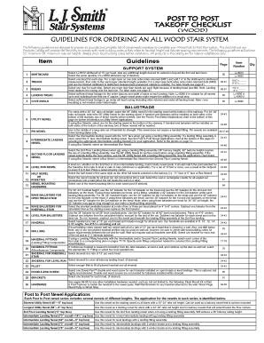 Fillable Online Guidelines for ordering an all wood stair system post ...