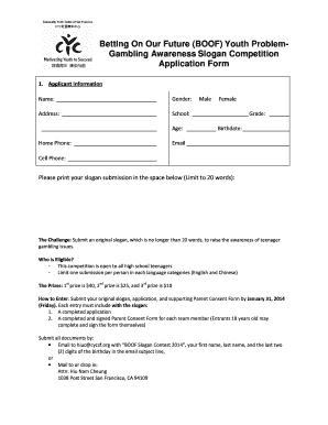 Fillable Online cycsf Competition Announcement slogan - cycsforg Fax ...