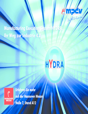 Ausfüllbar Online Manufacturing Execution System HYDRA Ihr Weg zur Fax ...