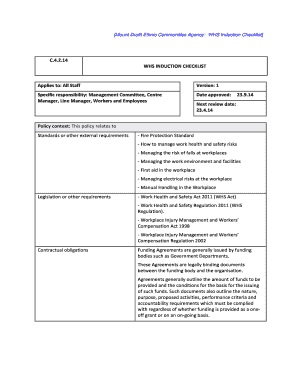 Fillable Online Mount Druitt Ethnic Communities Agency: WHS Induction ...