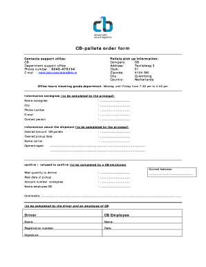 Fillable Online cb CB-pallets order form - cb Fax Email Print - pdfFiller