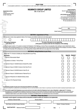 Fillable Online asx com NIU PROXY FORM NOV 2013 (34787 - Draft ...