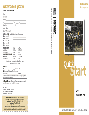 Fillable Online Wisconsin Quick Start Program Brochure - State Legal ...