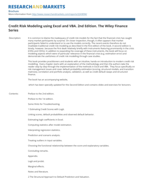 Fillable Online Credit Risk Modeling using Excel and VBA Fax Email Print - pdfFiller