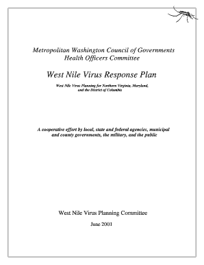 Fillable Online mwcog West Nile Virus Response Plan - Metropolitan ...