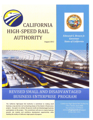 Fillable Online Revised Small and Disadvantaged Business Enterprise ...