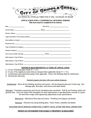 Fillable Online BUILDING PERMIT APPLICATION - Marysville, Michigan Fax ...