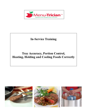 Fillable Online Tray Accuracy, Portion Control, Fax Email Print - pdfFiller