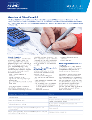 Fillable Online Overview of Filing Form C-S Fax Email Print - pdfFiller