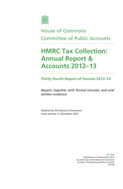 Fillable Online publications parliament HMRC tax collection Annual ...