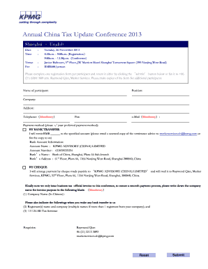Fillable Online Download registration form (PDF 131KB, English) - KPMG ...