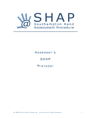 Fillable Online shap ecs soton ac Assessor's SHAP Protocol - University ...