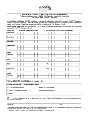 Fillable Online CREDIT CLAIM FORM.pdf Fax Email Print - pdfFiller