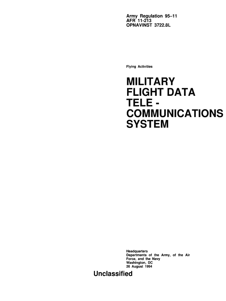 Fillable Online MILITARY FLIGHT DATA TELE-COMMUNICATIONS SYSTEM Fax ...