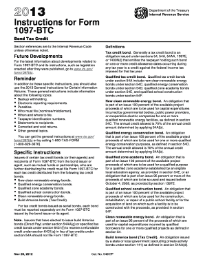 Fillable Online 2013 Instructions for Form 1097-BTC - 1099 Software and ...