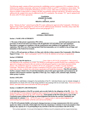 Fillable Online Constitution SAMPLE Word Docdocx Fax Email Print ...