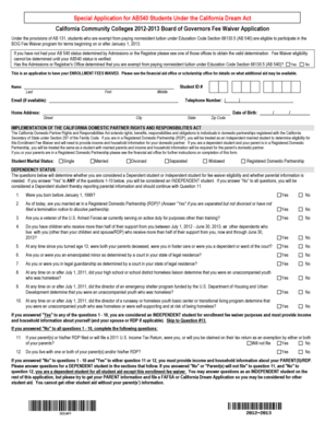 Fillable Online lavc Special AB540 Board of Governors Fee Waiver ...