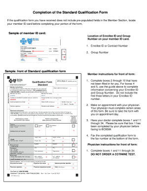 Fillable Online Qualification Form (PDF) - BCBSM.com Fax Email Print ...
