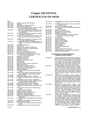 Fillable Online leg wa Chapter 246-310 WAC CERTIFICATE OF NEED - Washington State ... - leg wa ...