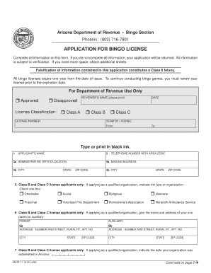 Fillable Online Application for Bingo License Fax Email Print - pdfFiller
