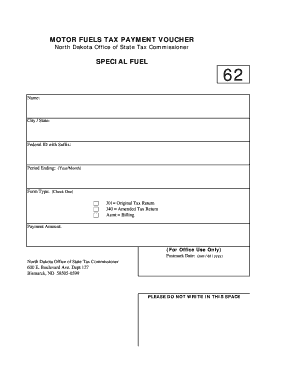 Fillable Online Motor Fuels Tax Payment Voucher - Special Fuel Motor ...