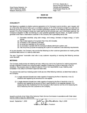 Fillable Online Net Metering Rider - Duke Energy Fax Email Print ...