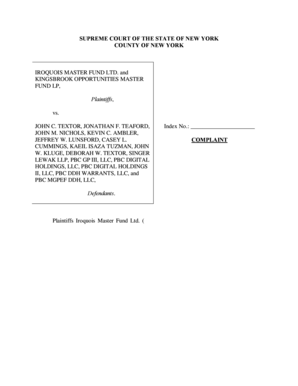 Fillable Online 1 RECEIVED NYSCEF: 05/17/2013 SUPREME COURT OF THE ...