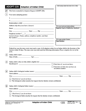 Fillable Online ADOPT-220. Fillable Editable and Saveable California ...