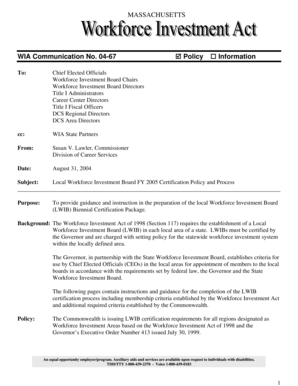 Fillable Online massworkforce WIA Communication Policy 02-26 Word ...