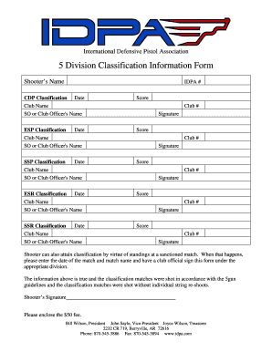 Fillable Online 5GUN Application - IDPA.com Fax Email Print - pdfFiller