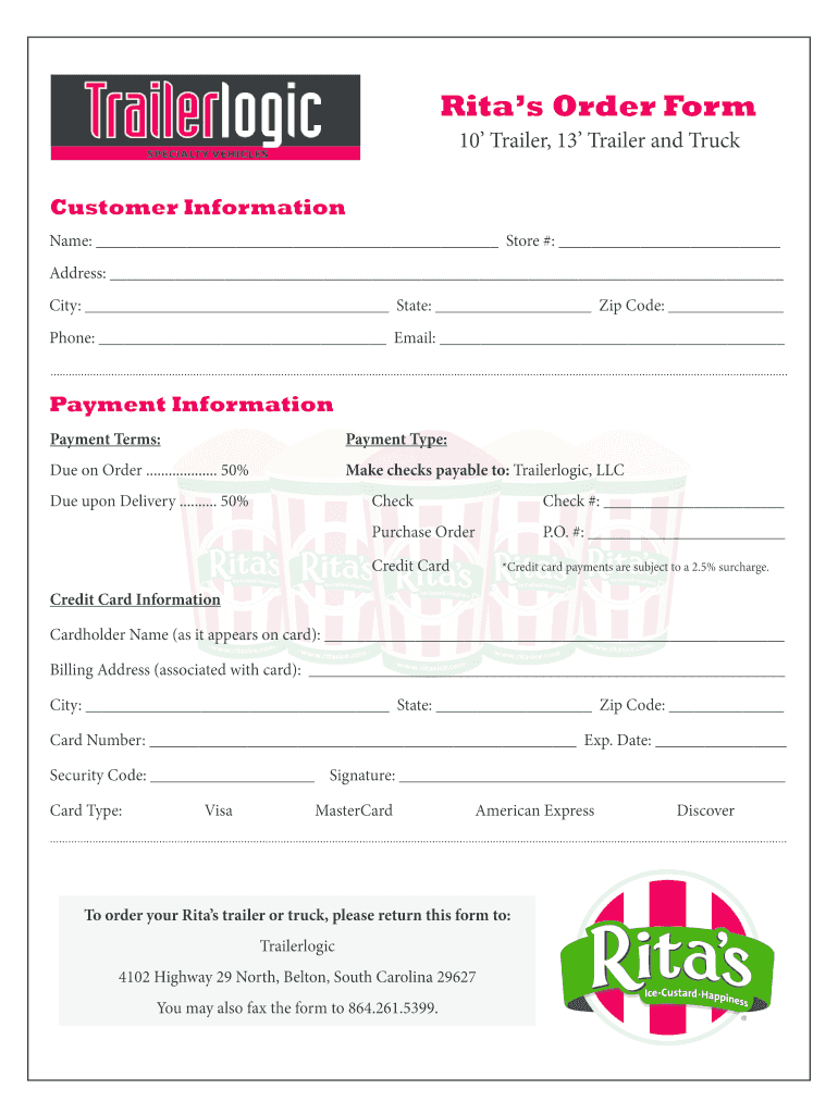 Fillable Online Customer Information Payment Information Fax Email ...