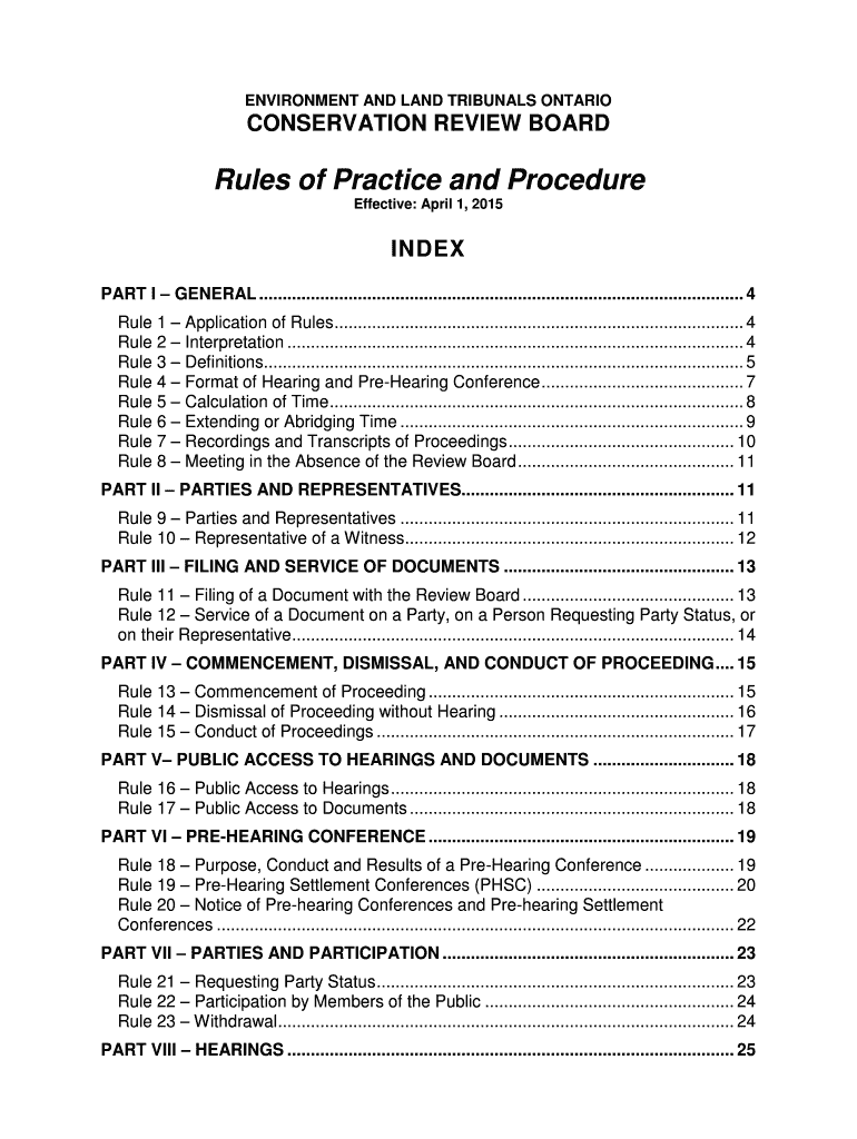 Fillable Online crb gov on Draft Rules of Practice and Procedure for ...
