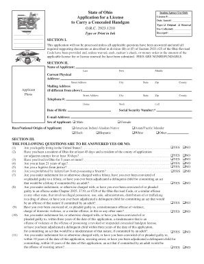 Fillable Online State of Ohio Application for a License License to Fax ...