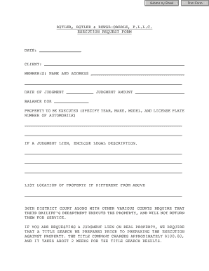 Fillable Online EXECUTION REQUEST FORM DATE - bbutlerb-bbutlerbbcomb ...