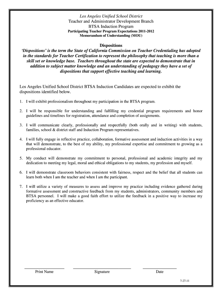 Fillable Online Teacher Support Unit / Beginning Teacher Support ...