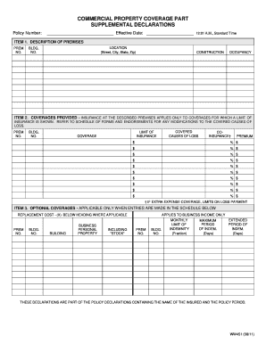 Fillable Online COMMERCIAL PROPERTY COVERAGE PART Fax Email Print ...