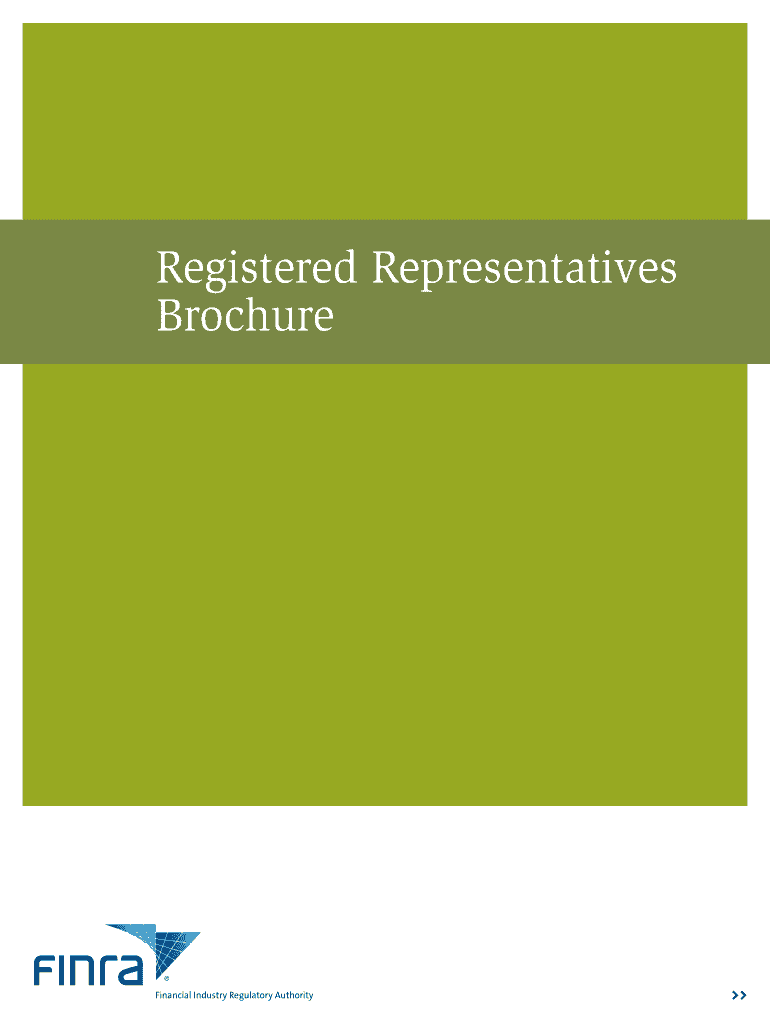 Fillable Online finra Registered bRepresentativesb Brochure - finra Fax ...