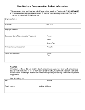 Fillable Online new employer work comp fax form.doc Fax Email Print ...