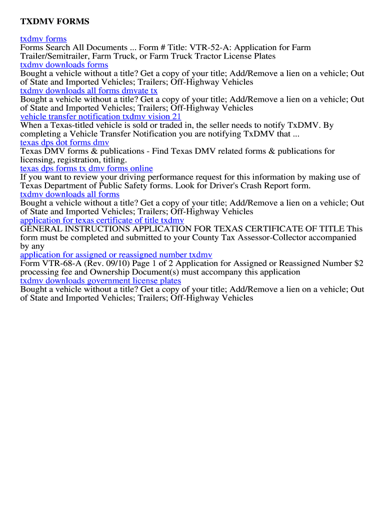 Fillable Online Txdmv forms Fax Email Print - pdfFiller