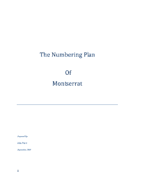 Fillable Online The Numbering Plan Fax Email Print - pdfFiller