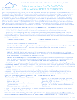 Fillable Online Patient Instructions for COLONOSCOPY Fax Email Print ...