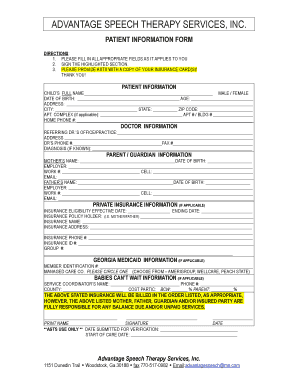 Fillable Online Patient Ins Verif Form Fax Email Print - pdfFiller
