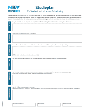Fillable Online nbv Studieplan - nbvse Fax Email Print - pdfFiller