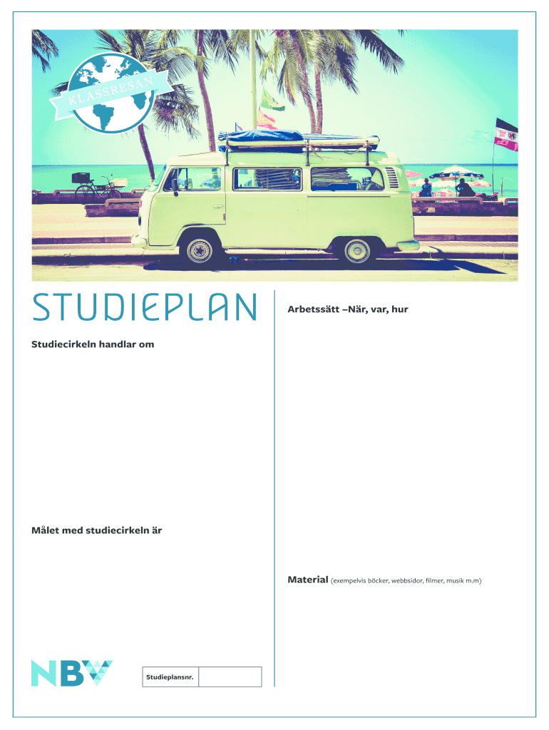 Fillable Online nbv Studieplan - Allm n Mall - NBV Fax Email Print ...