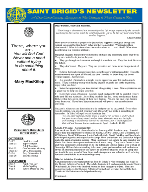 Fillable Online sbhealesville catholic edu Please mark these dates in ...